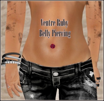 Second Life Marketplace Ventre Ruby Belly Piercing